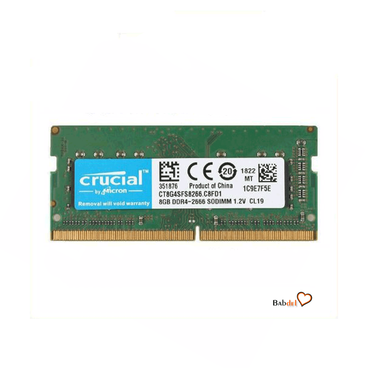 قیمت ئ خرید رم لپ تاپ 8گیگابایت کروشیال RAM CRUCIAL 8G 2666Mhz DDR4 ...