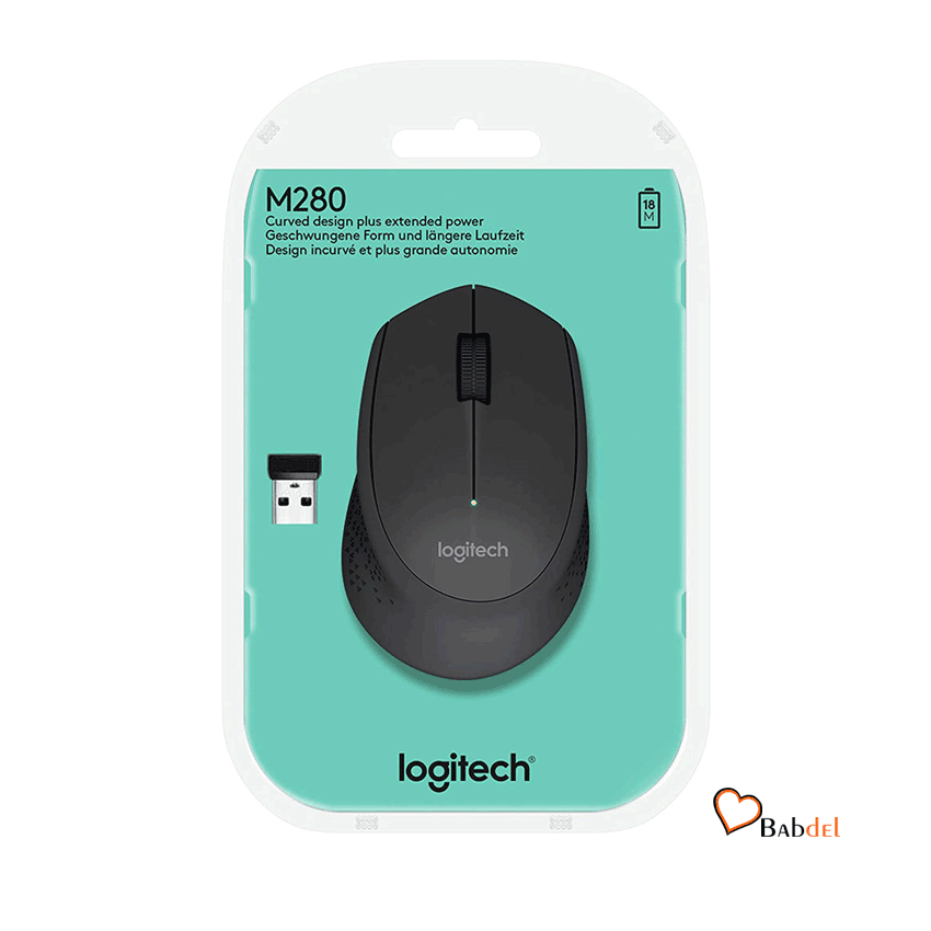 قیمت و خرید ماوس بی سیم لاجیتک مدل WIRELESS MOUSE LOGITECH M280 - باب دل